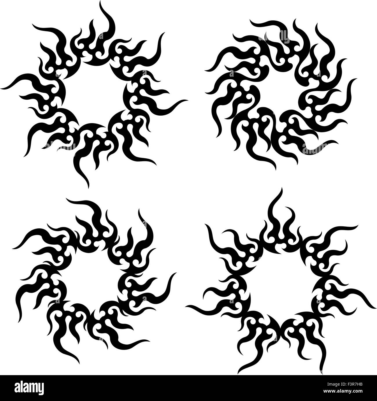 Tattoo Sun, Flame Tribal Design Vector Art Stock Vector Image & Art - Alamy