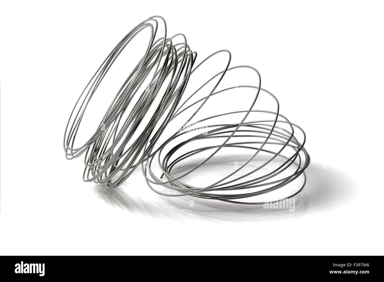 Loose Coil of Wire on White Background Stock Photo - Alamy