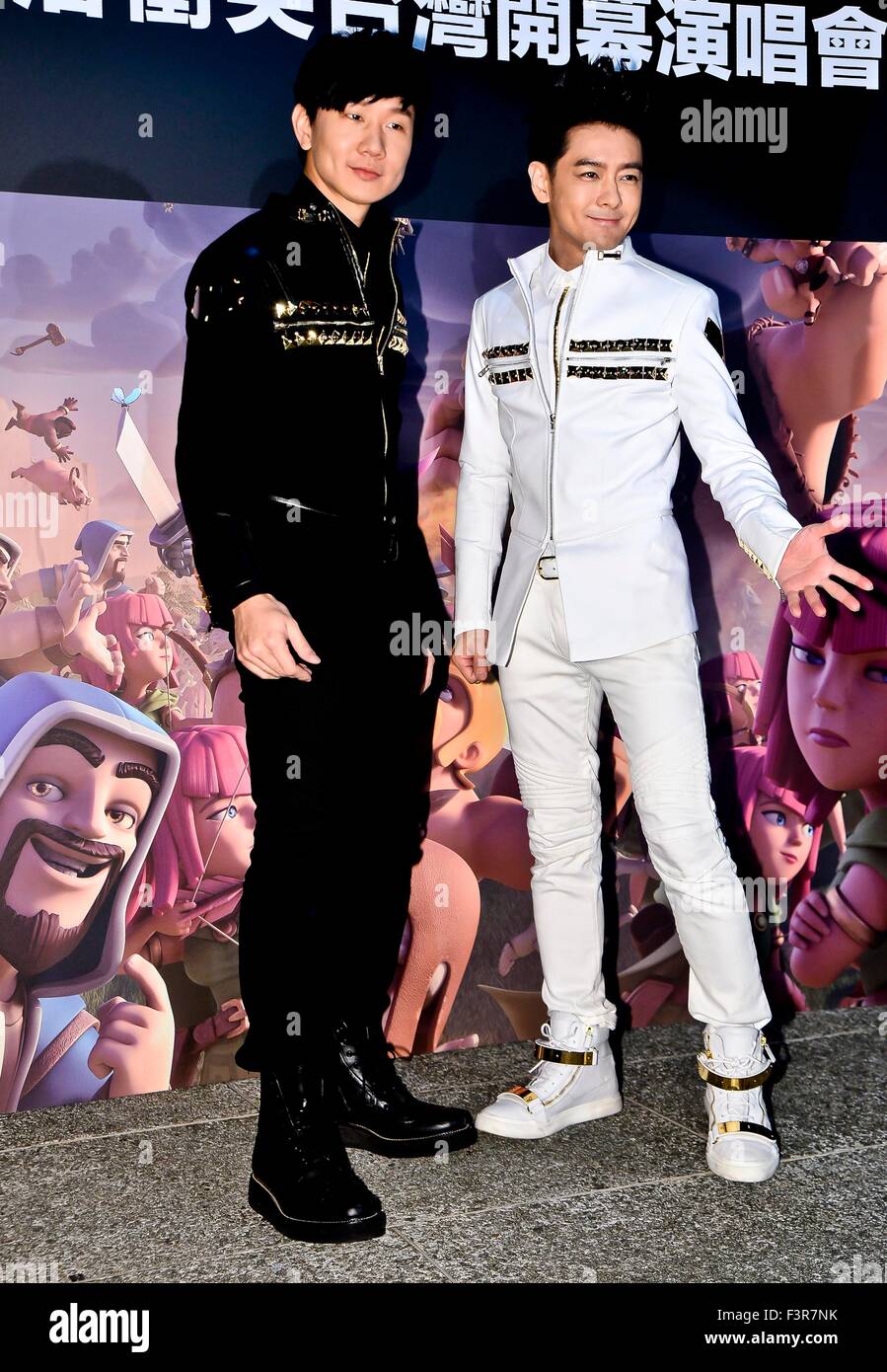 Taipei, Taiwan, China. 11th Oct, 2015. JJ Lam and Jimmy Lin attend the ...