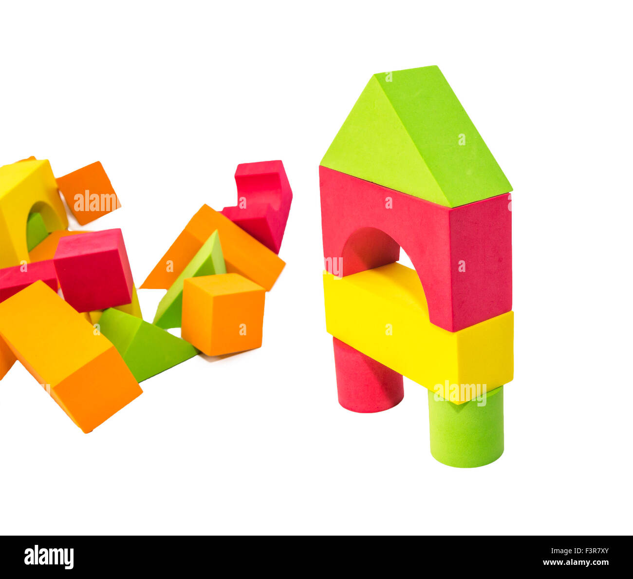 Colourful toy shape Stock Photo - Alamy