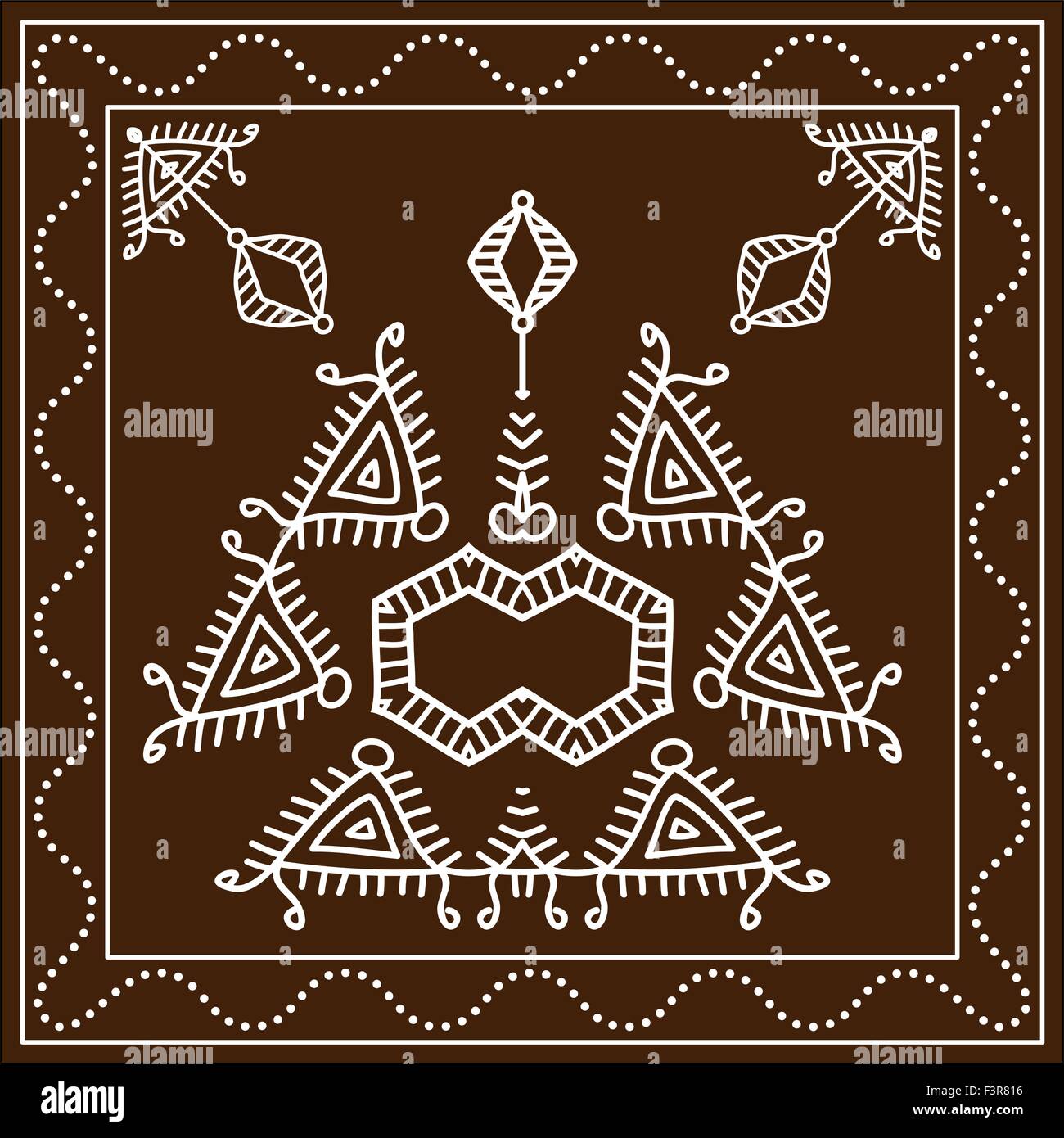 Indian painting wall Stock Vector Images - Alamy