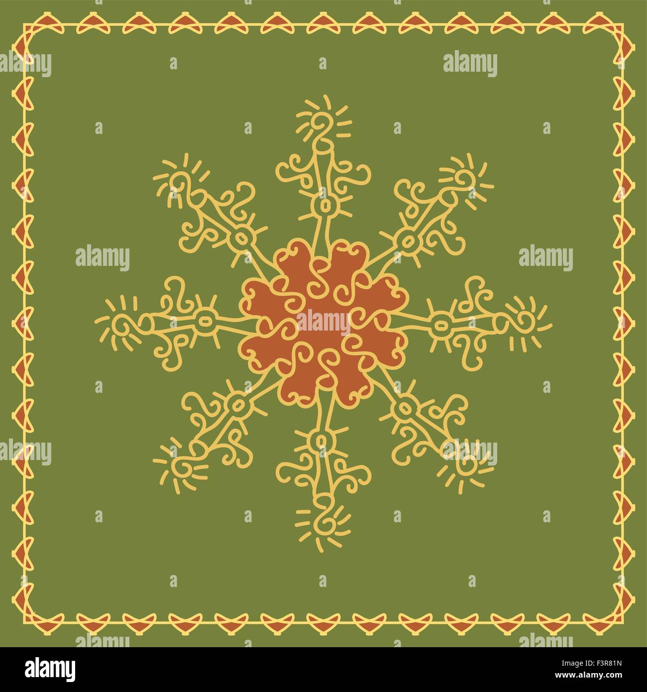 Folk Circular, Tribal Design, Motif, Wall Painting Vector Art Stock ...