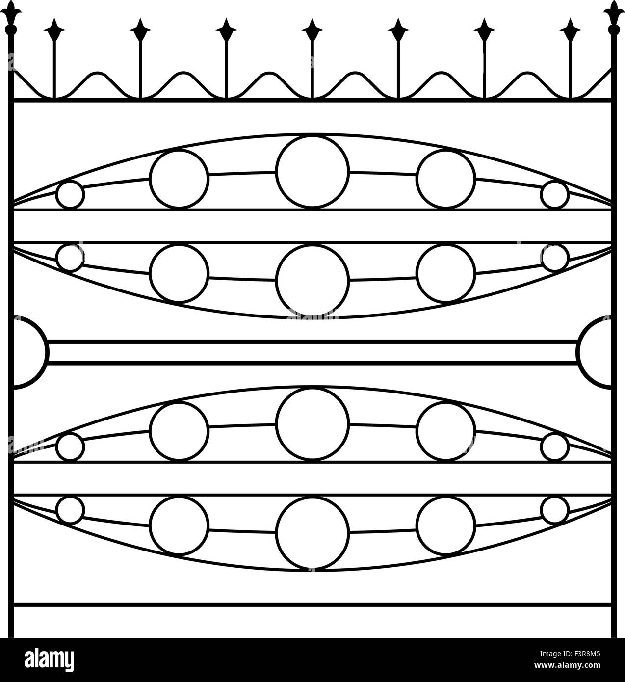 Wrought Iron Gate, Door, Fence, Window, Grill, Railing Design Vector ...