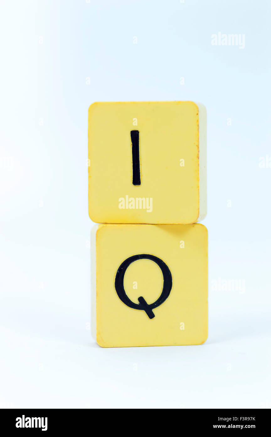 IQ block with white background Stock Photo - Alamy