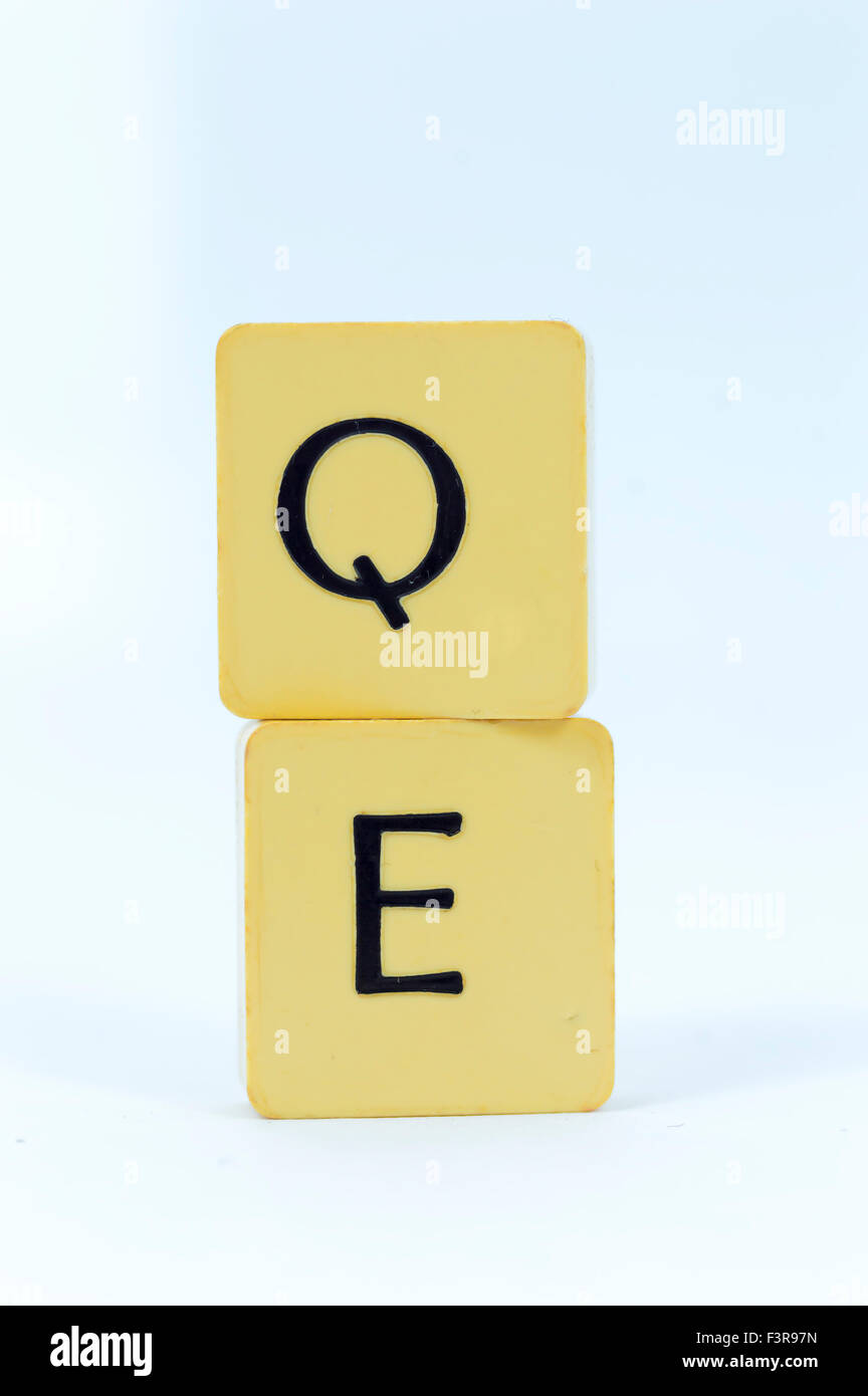 QE block with white background Stock Photo - Alamy