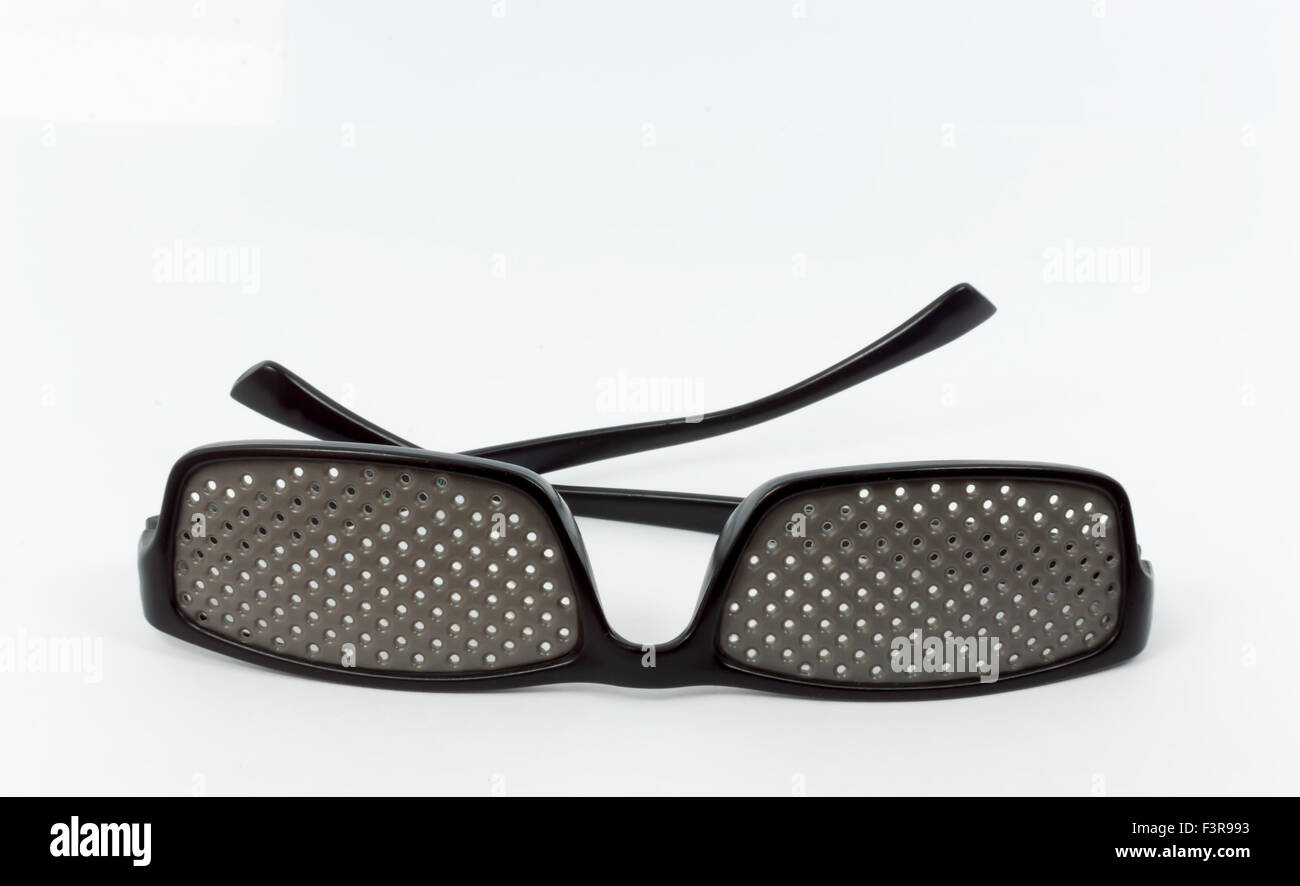 black medical glasses on a white background Stock Photo - Alamy