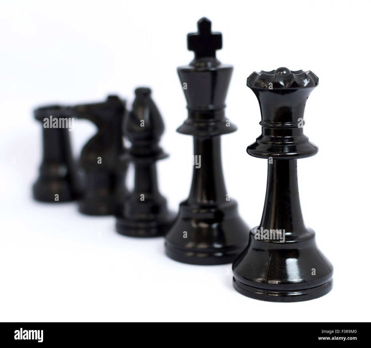 Black chess isolated white background Stock Photo - Alamy