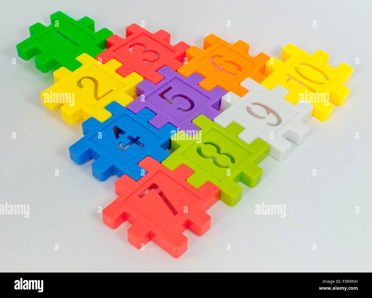 Colorful toy of numbers with white background Stock Photo - Alamy