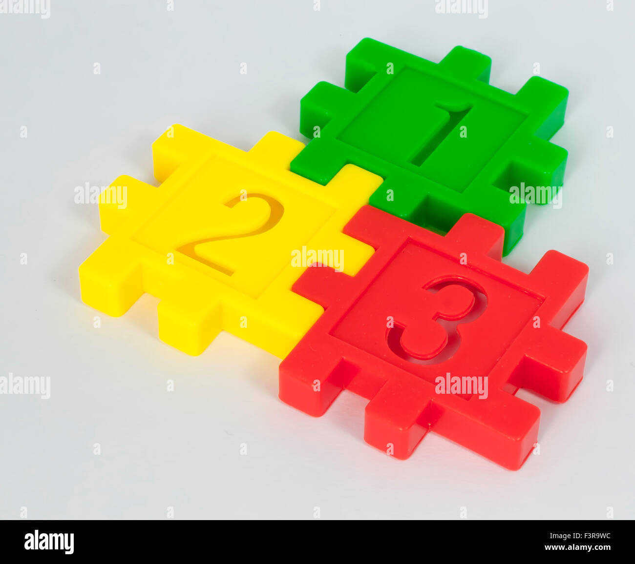 Colorful toy of numbers with white background Stock Photo - Alamy