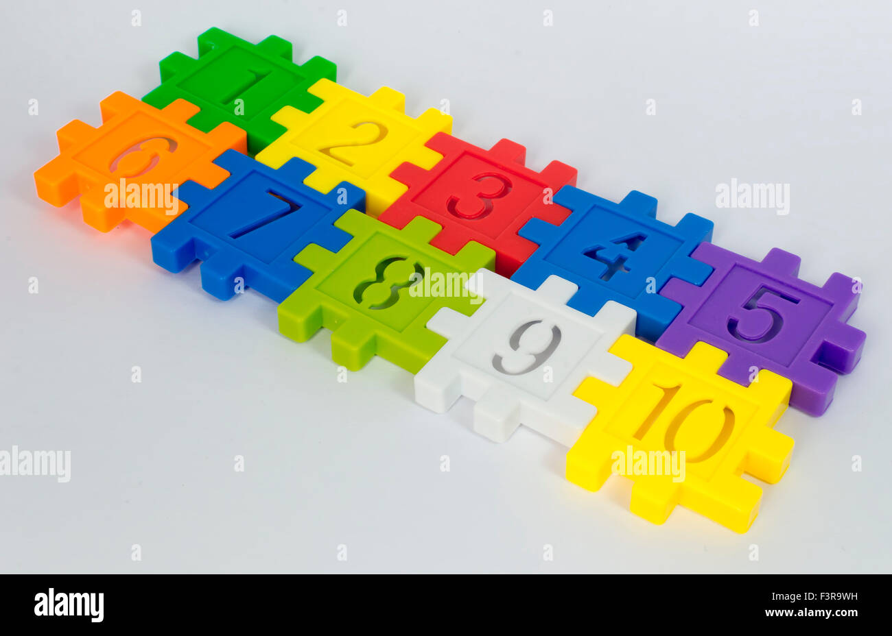 Colorful toy of numbers with white background Stock Photo - Alamy