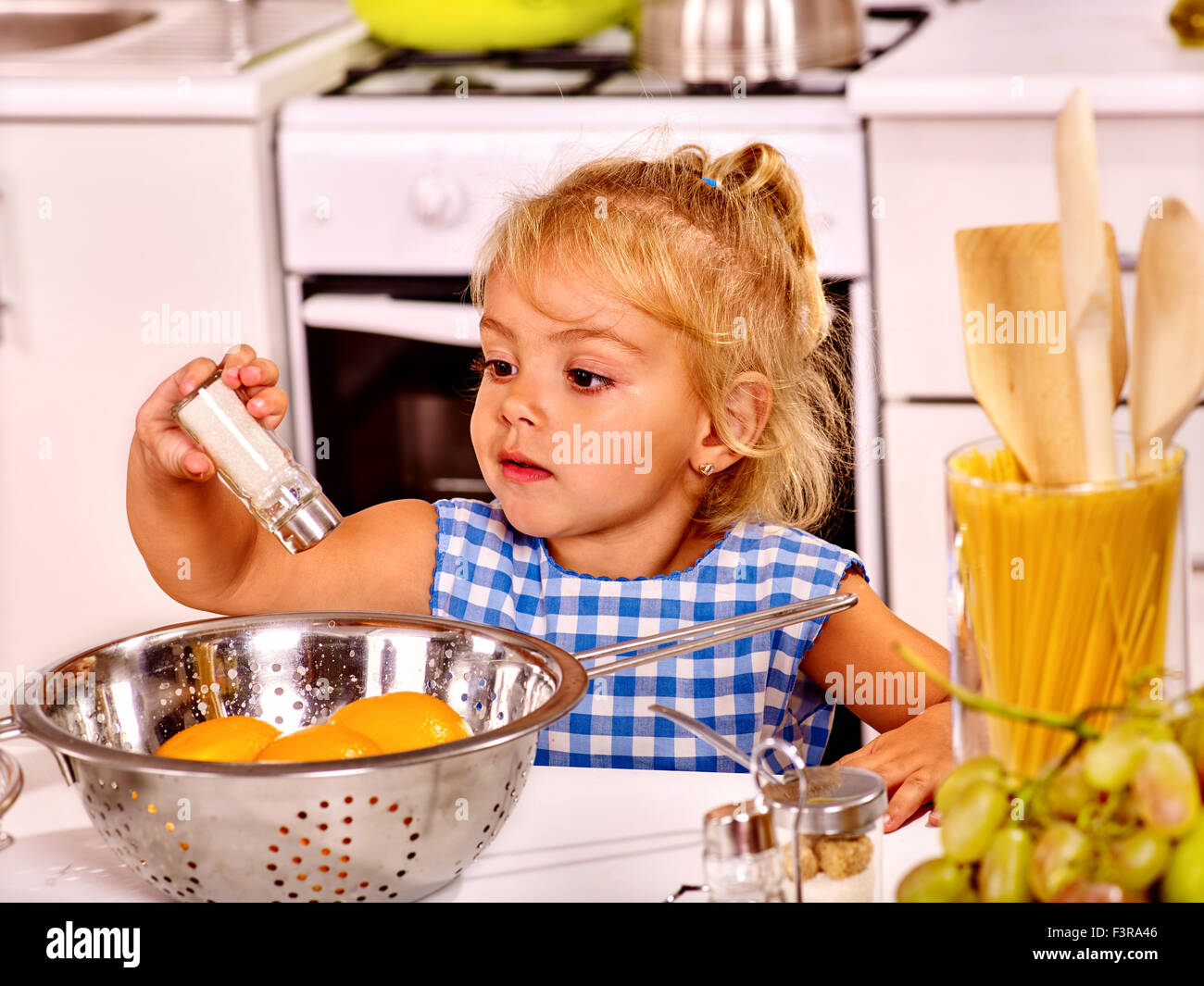 Child with rolling-pin dough Stock Photo - Alamy Child with rolling-pin dough Stock Photo - Alamy