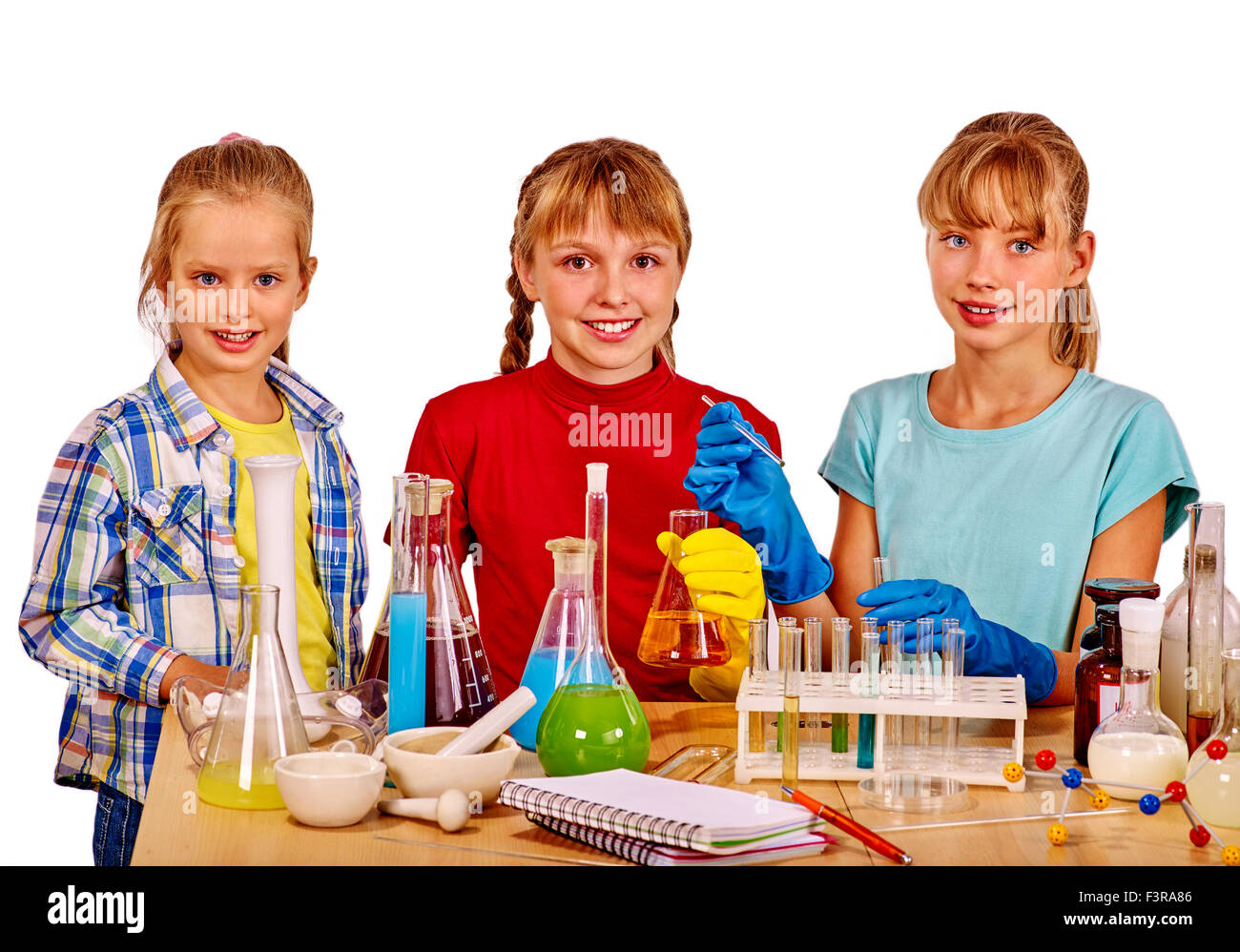 Child in chemistry class Stock Photo - Alamy