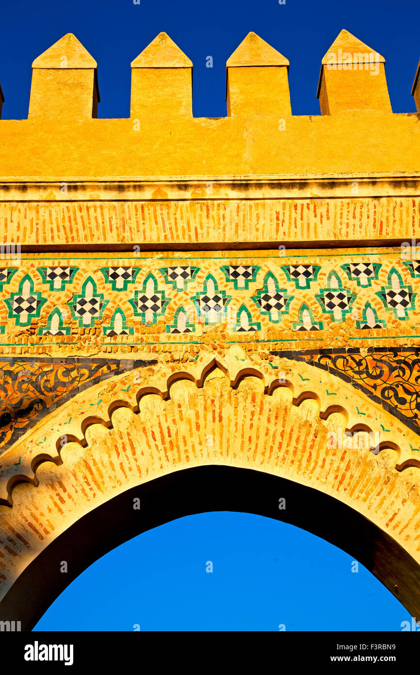 morocco arch in africa old construction the blue sky Stock Photo - Alamy