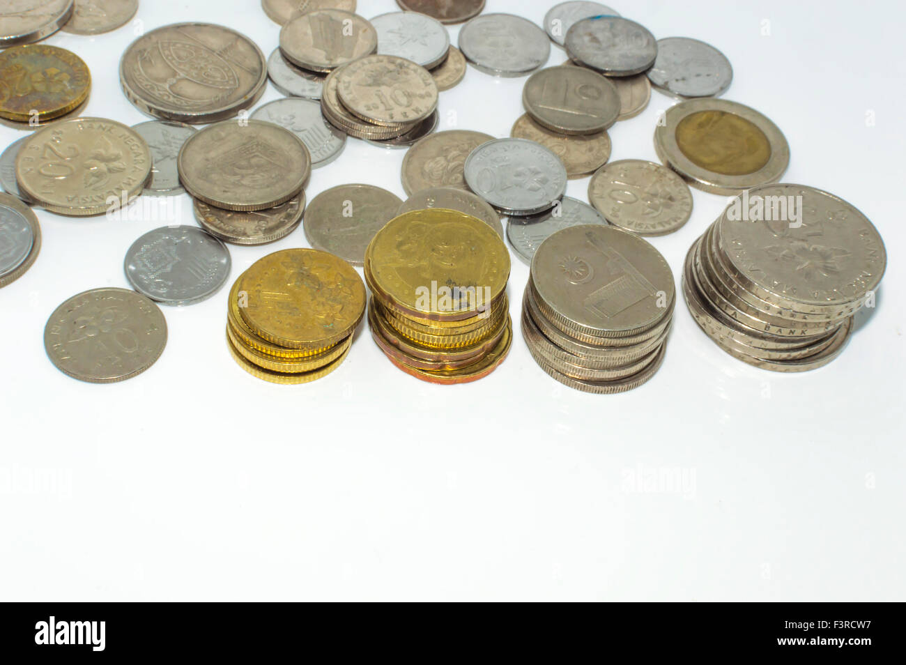 Stack coin with with background Stock Photo - Alamy