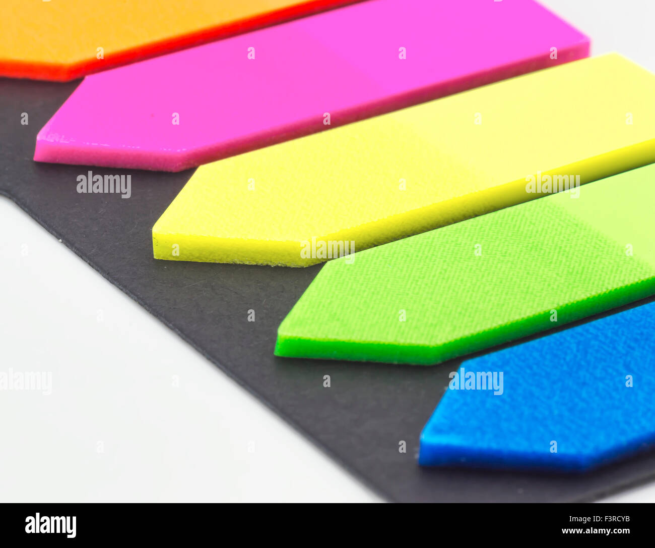 Colour sheet sticker macro isolated Stock Photo - Alamy