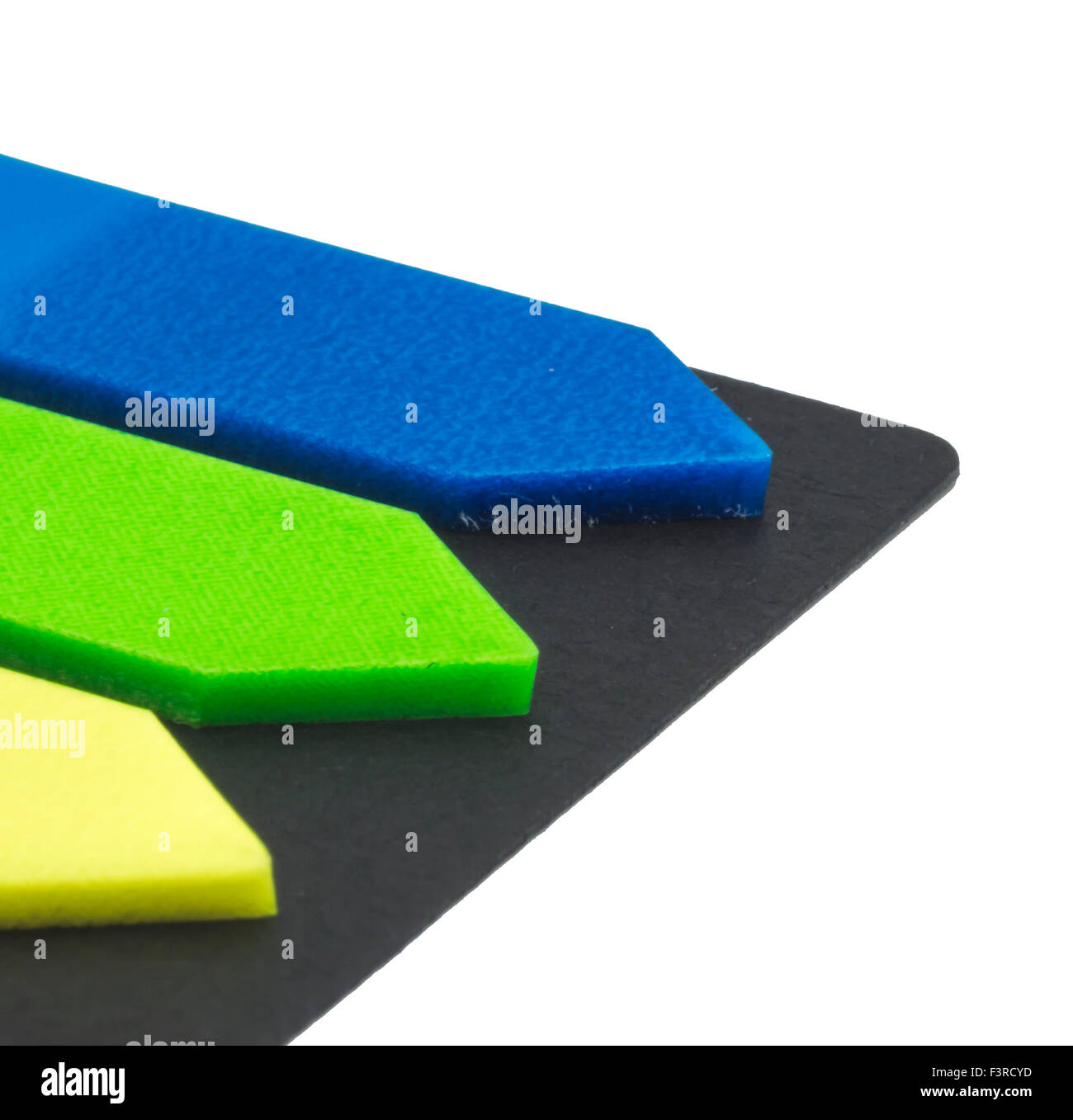 Colour sheet sticker macro isolated Stock Photo - Alamy