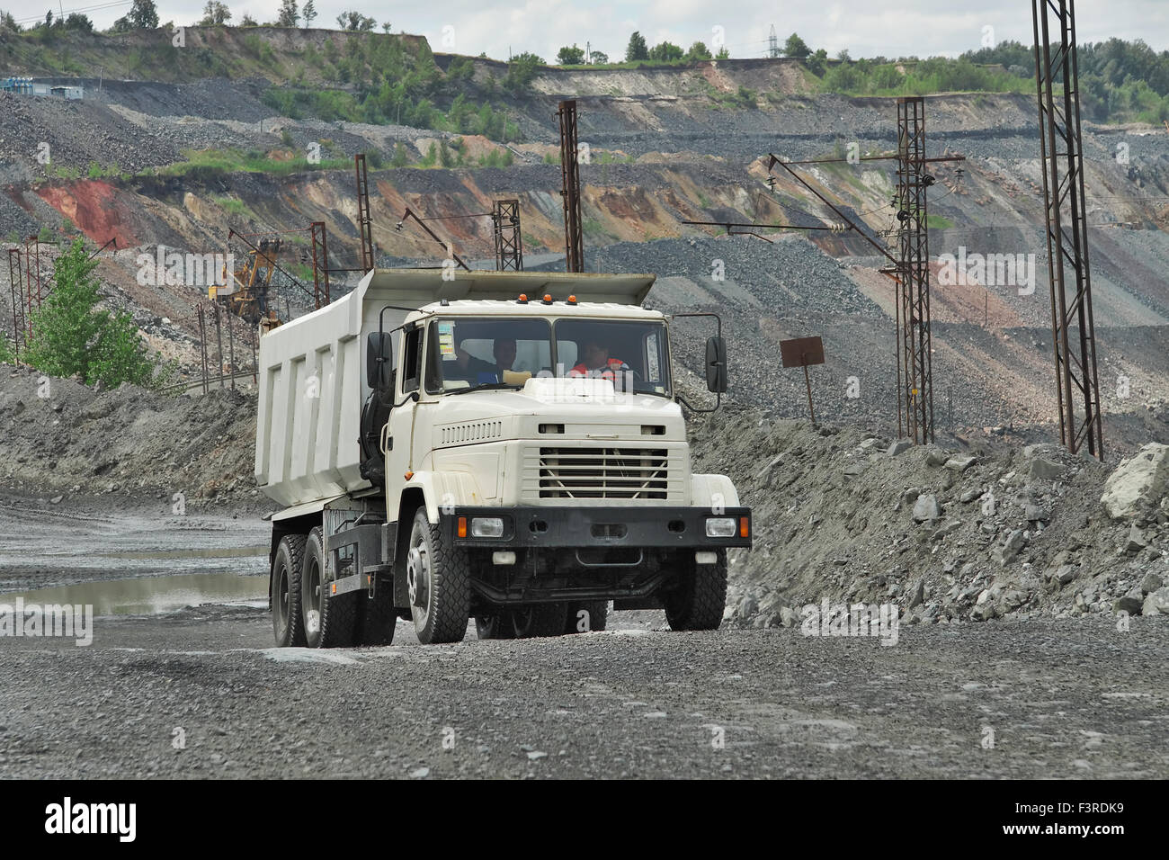 Poltava Region, UKraine - June 26, 2010: General view of the iron ore ...
