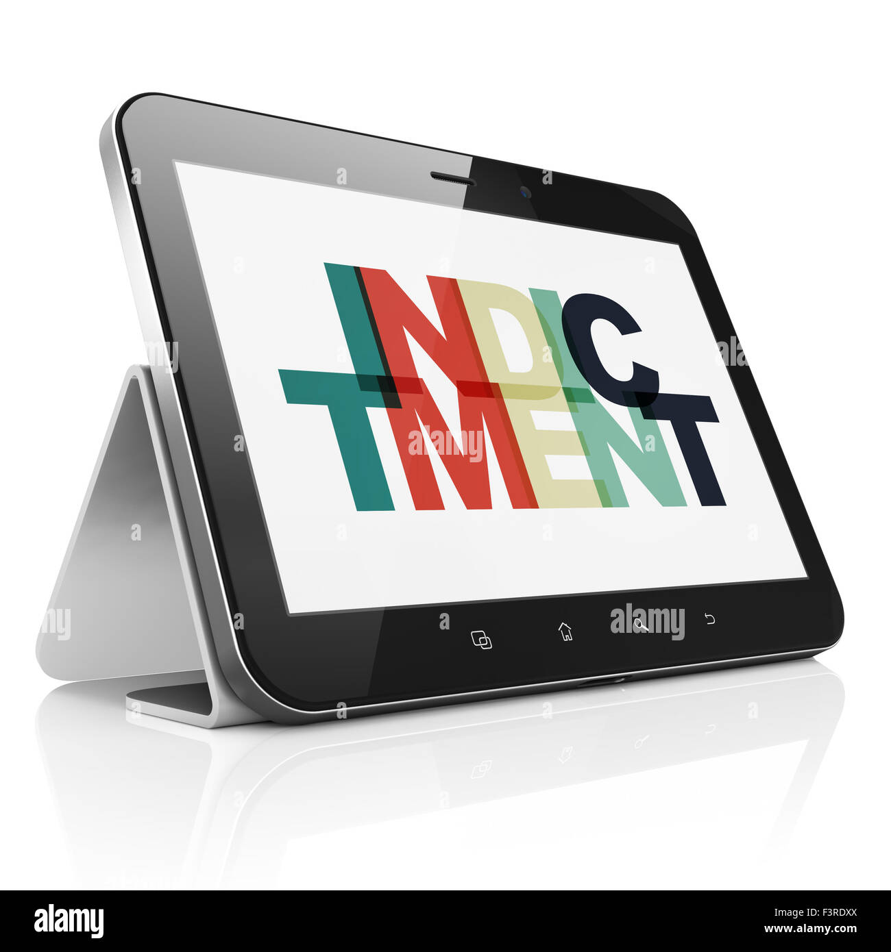 Law concept: Tablet Computer with Indictment on display Stock Photo - Alamy