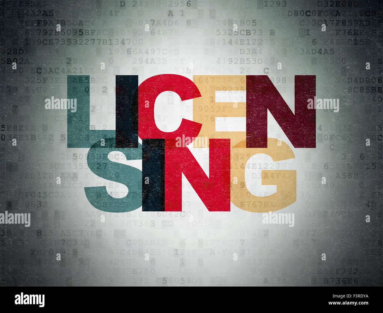 Law concept: Licensing on Digital Paper background Stock Photo - Alamy