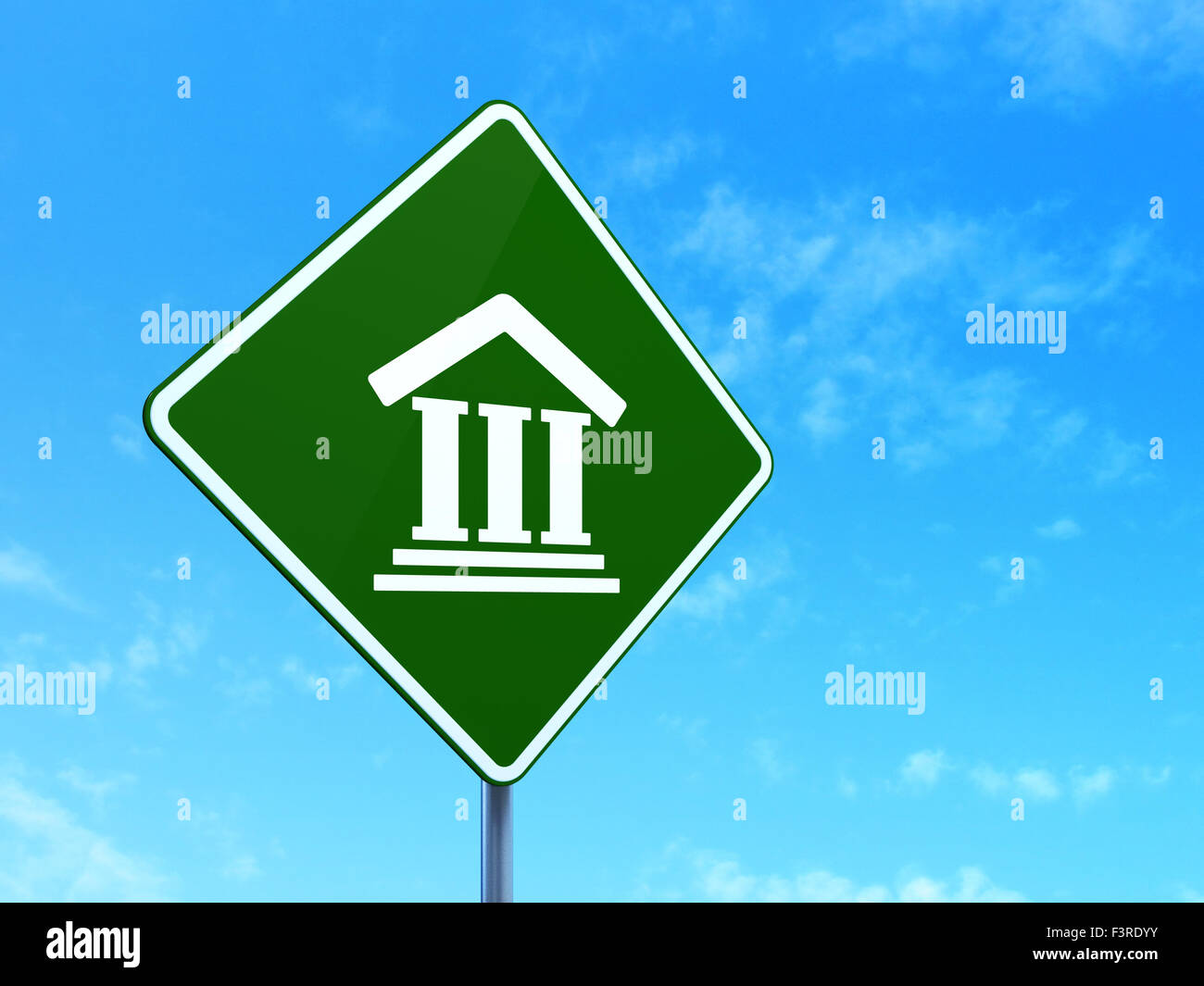 Law concept: Courthouse on road sign background Stock Photo - Alamy
