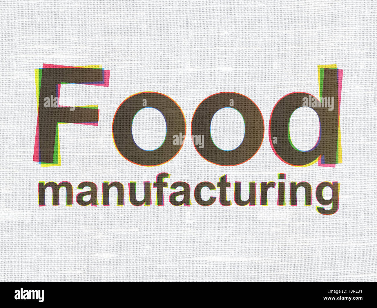Industry concept: Food Manufacturing on fabric texture background Stock ...