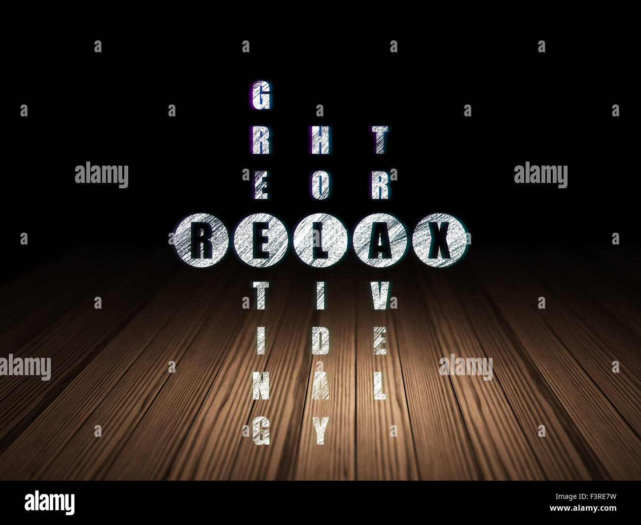 Holiday concept: Relax in Crossword Puzzle Stock Photo - Alamy