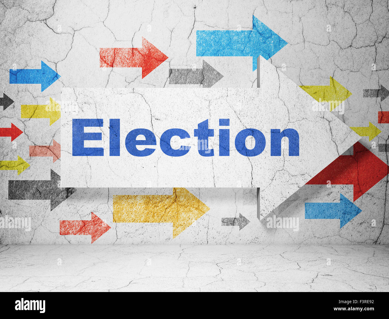 Political concept: arrow with Election on grunge wall background Stock ...