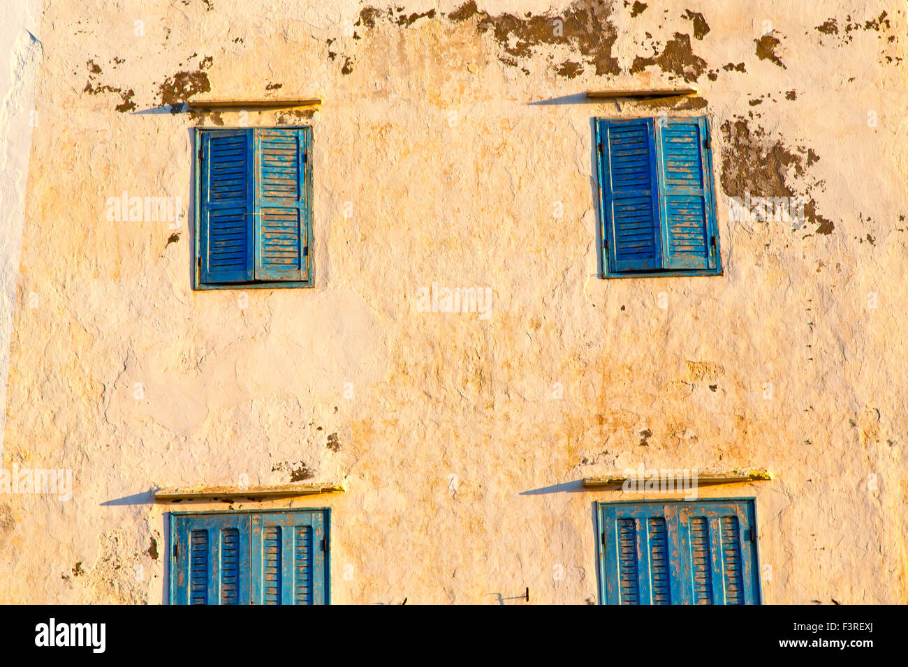 window in morocco africa and old construction wal brick historical ...