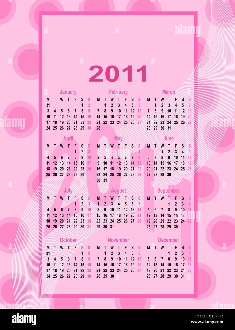 Calendar Design 2011 Vector Art Stock Vector Image & Art - Alamy