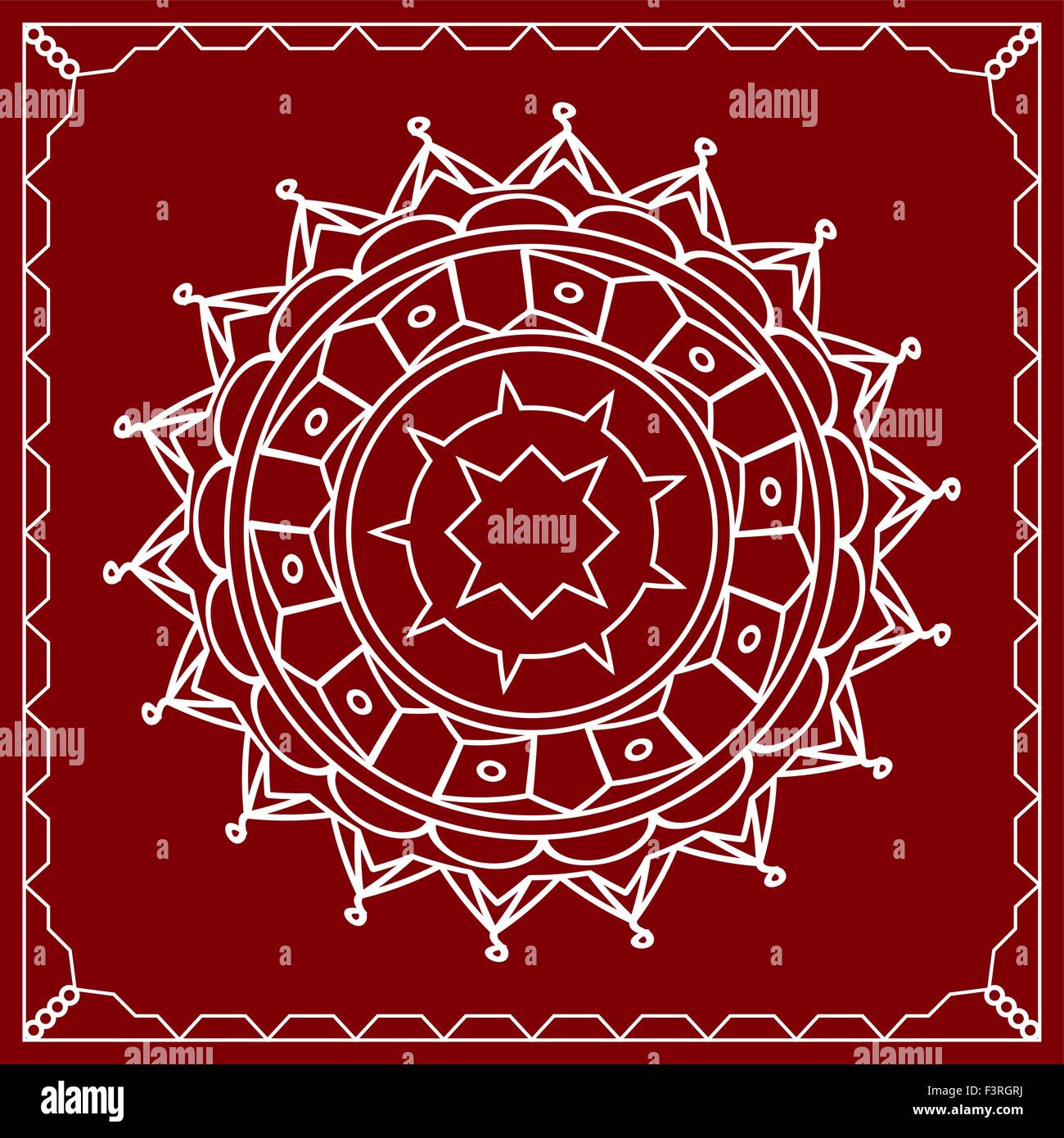 Folk Circular, Tribal Design, Motif, Wall Painting Vector Art Stock ...