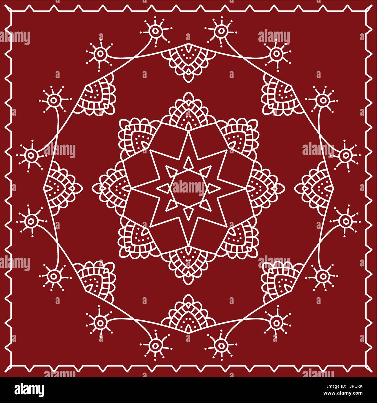 Folk Circular, Tribal Design, Motif, Wall Painting Vector Art Stock ...