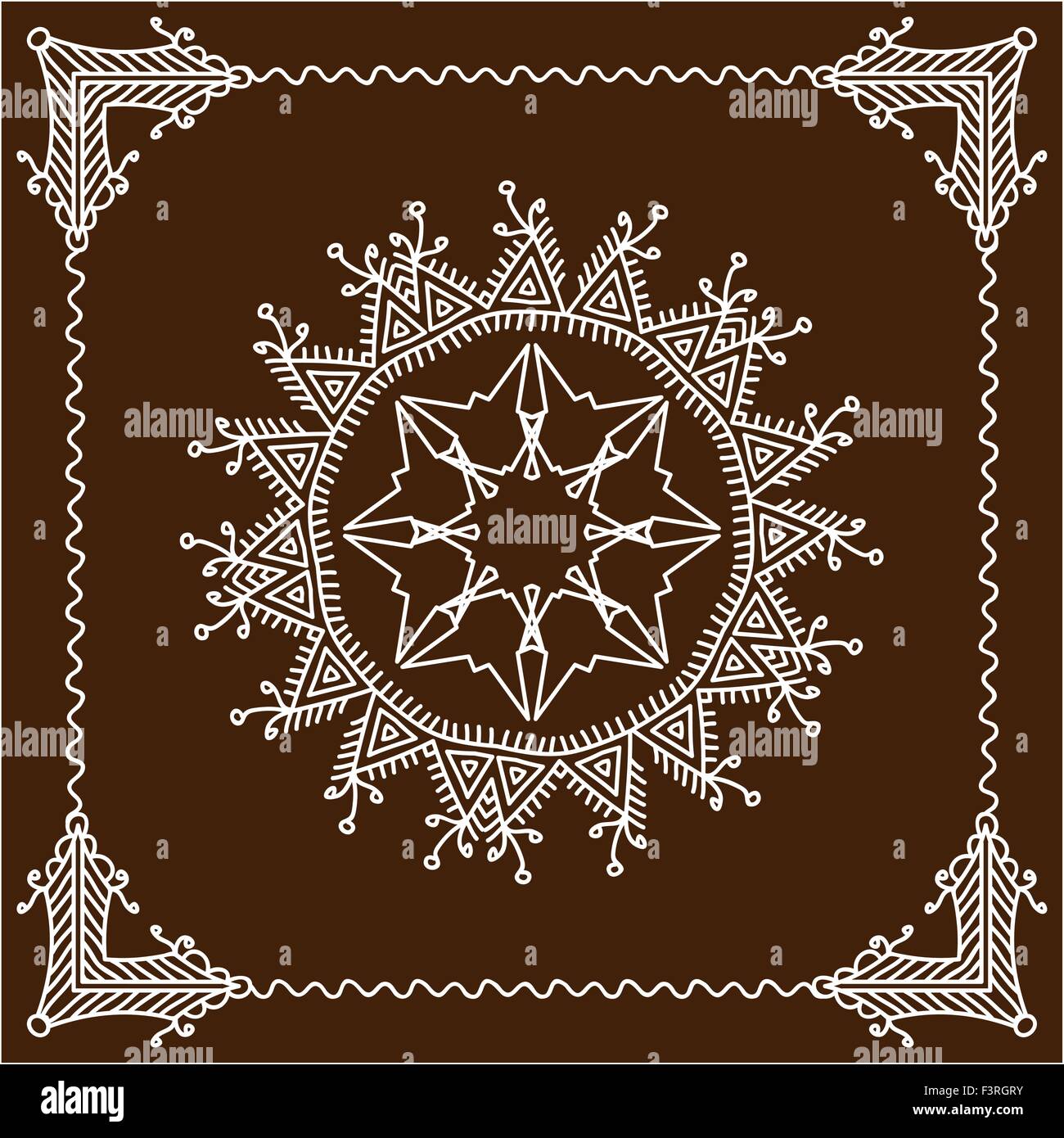 Folk Circular, Tribal Design, Motif, Wall Painting Vector Art Stock ...