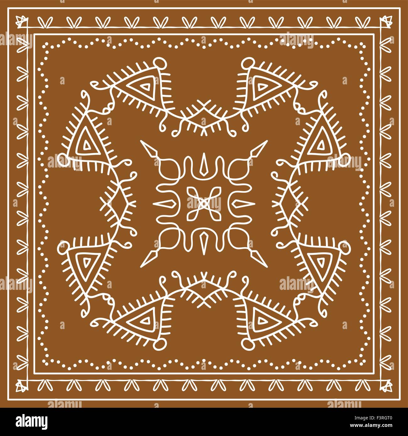 Folk, Tribal Design, Motif, Wall Painting Vector Art Stock Vector Image ...