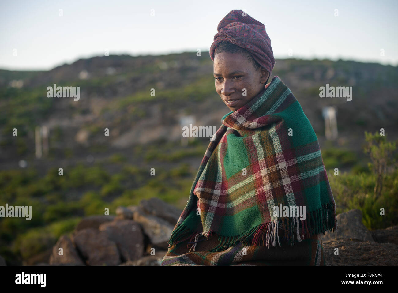 Basotho shepherd, Lesotho, Africa Stock Photo - Alamy