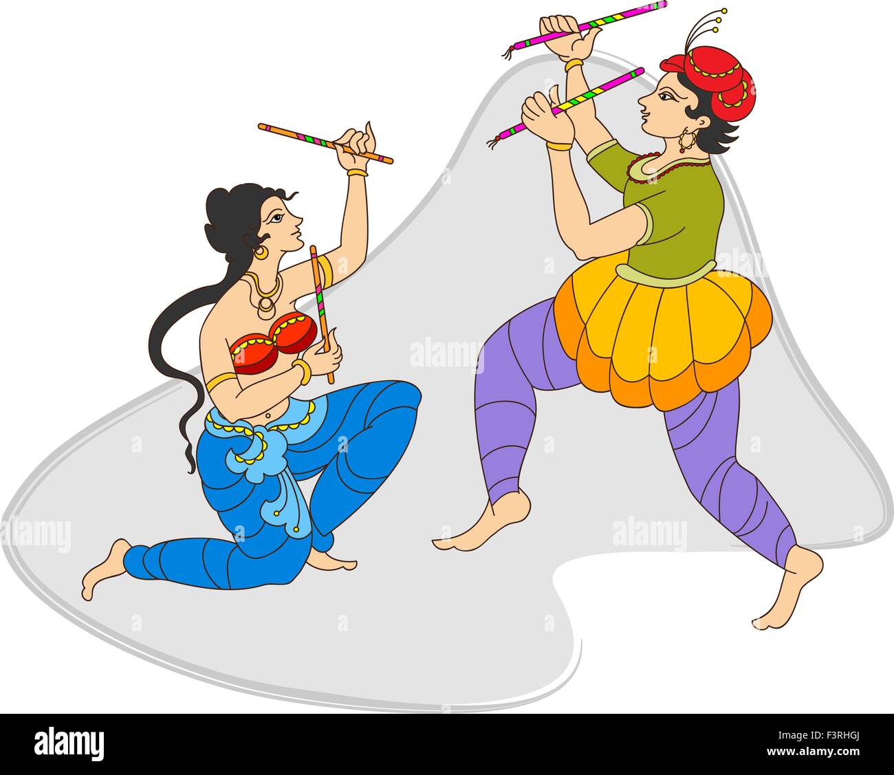 Garba Indian Dance Vector Art Stock Vector Image & Art - Alamy