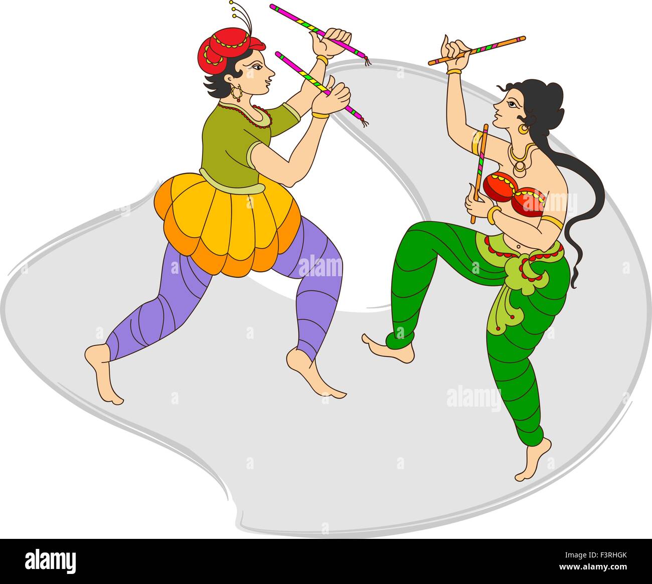Garba Indian Dance Vector Art Stock Vector Image & Art - Alamy