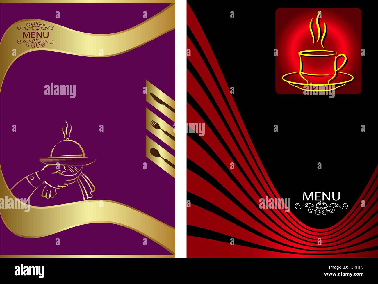 Menu Card Design Template Vector Art Stock Vector Image & Art - Alamy