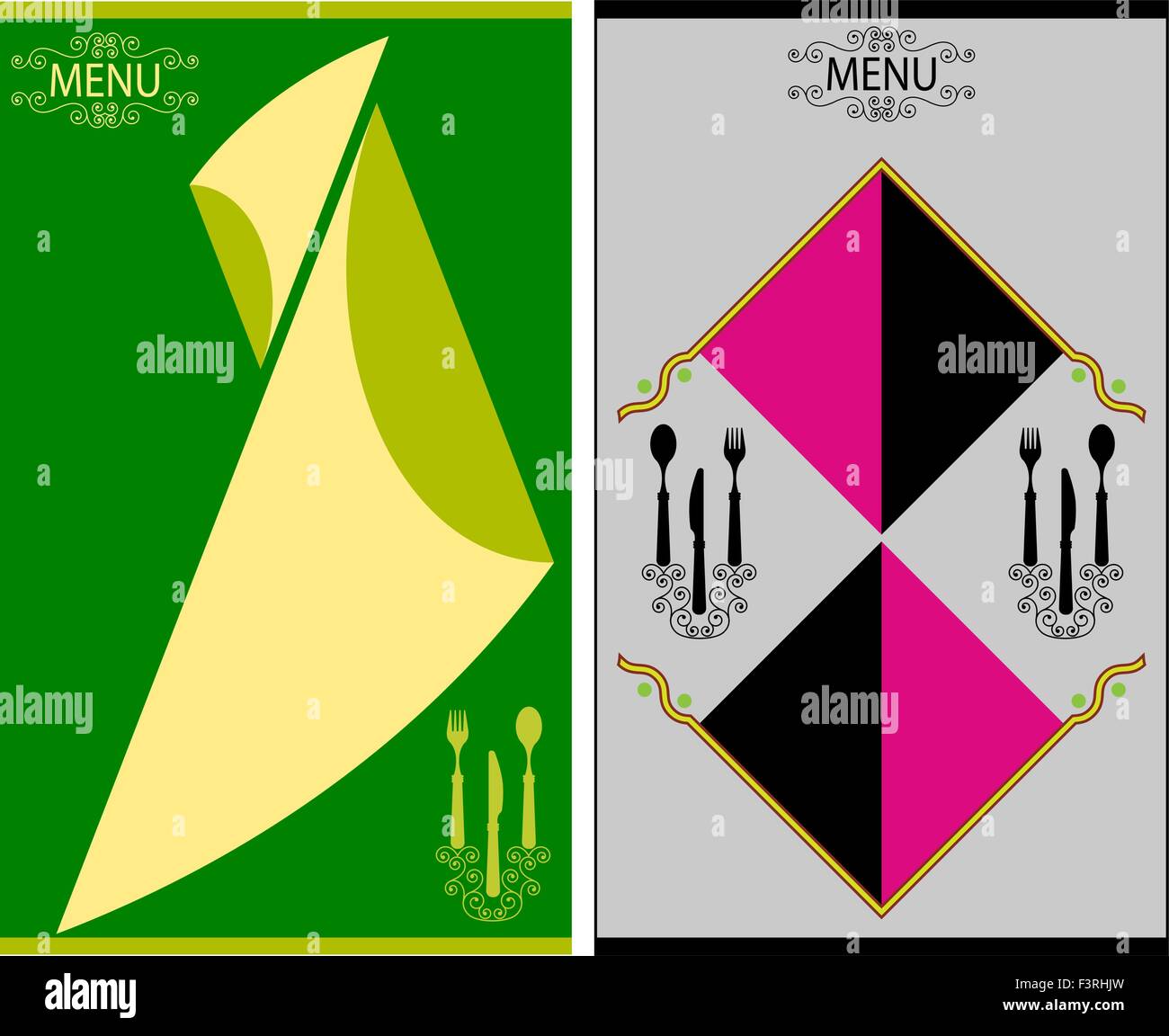 Menu Card Design Template Vector Art Stock Vector Image & Art - Alamy