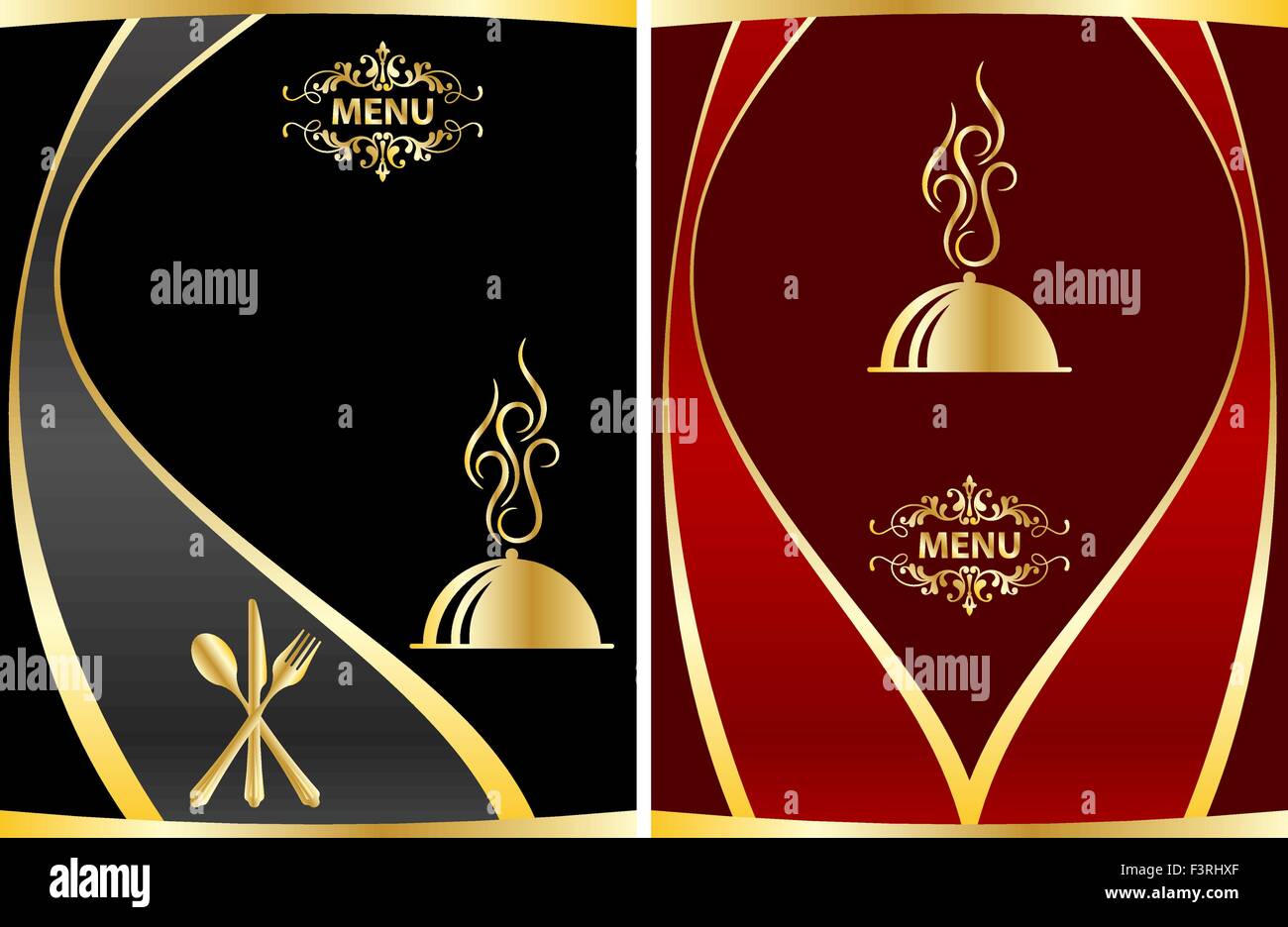 Menu Card Design Template Vector Art Stock Vector Image & Art - Alamy
