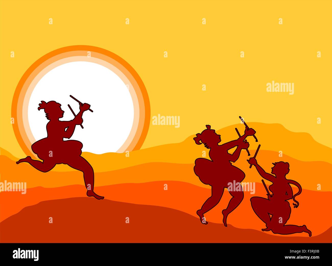 Shadow Art, Garba Dance Vector Art Stock Vector Image & Art - Alamy