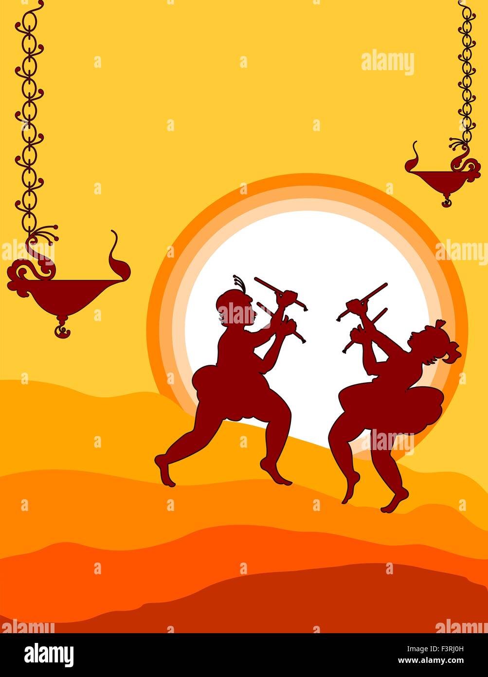 Shadow Art, Garba Dance Vector Art Stock Vector Image & Art - Alamy
