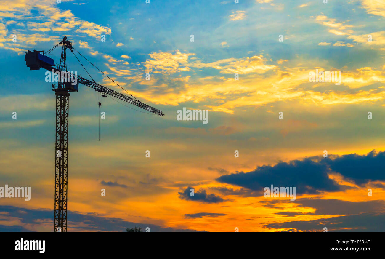 The crane at sunset Stock Photo - Alamy