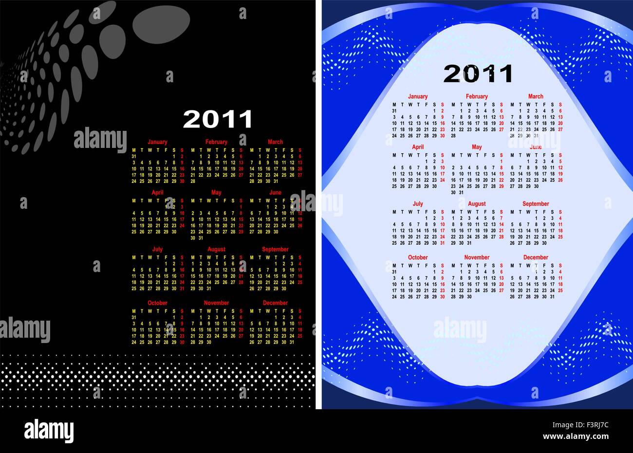Calendar Design 2011 Vector Art Stock Vector Image & Art - Alamy