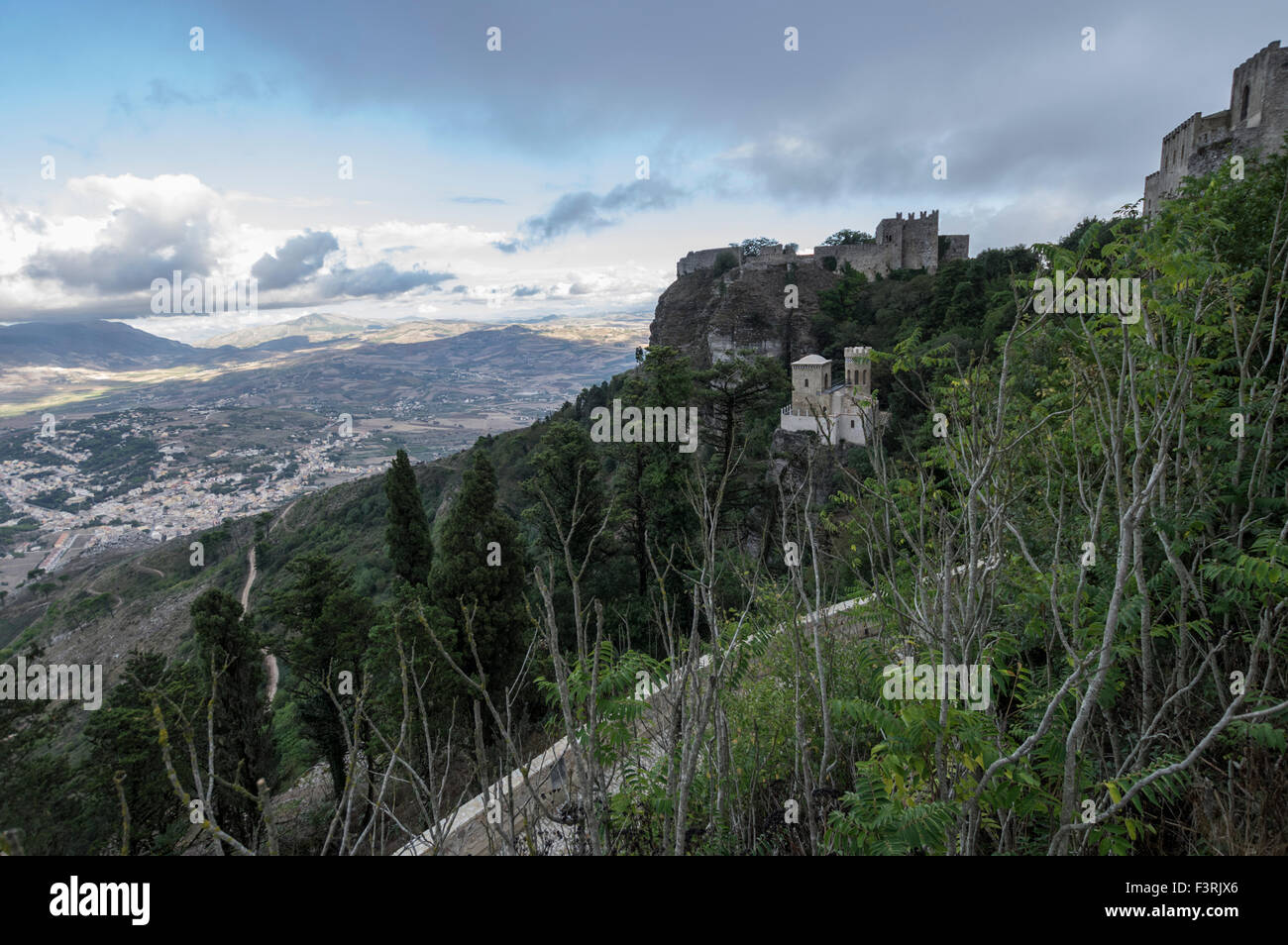 View from Erice in Sicily Stock Photo - Alamy