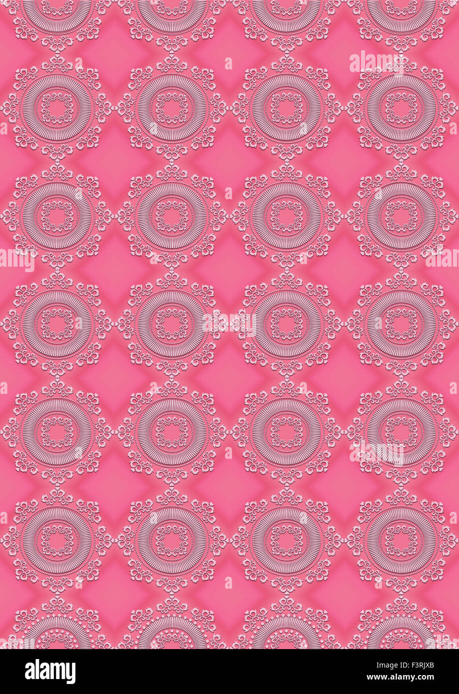 Light pink oval openwork patterns on pink seamless background Stock ...