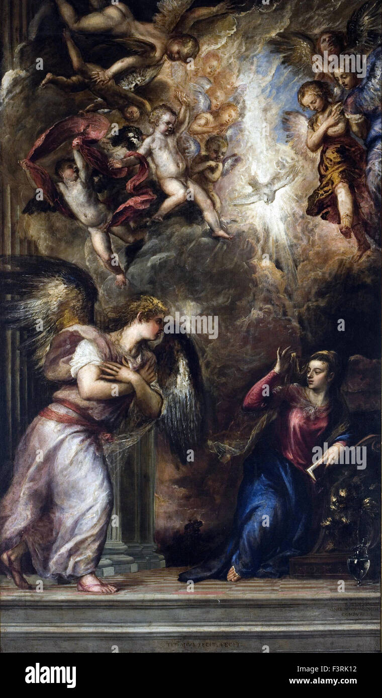 Tiziano Vecellio - Titian - Annunciation Stock Photo - Alamy