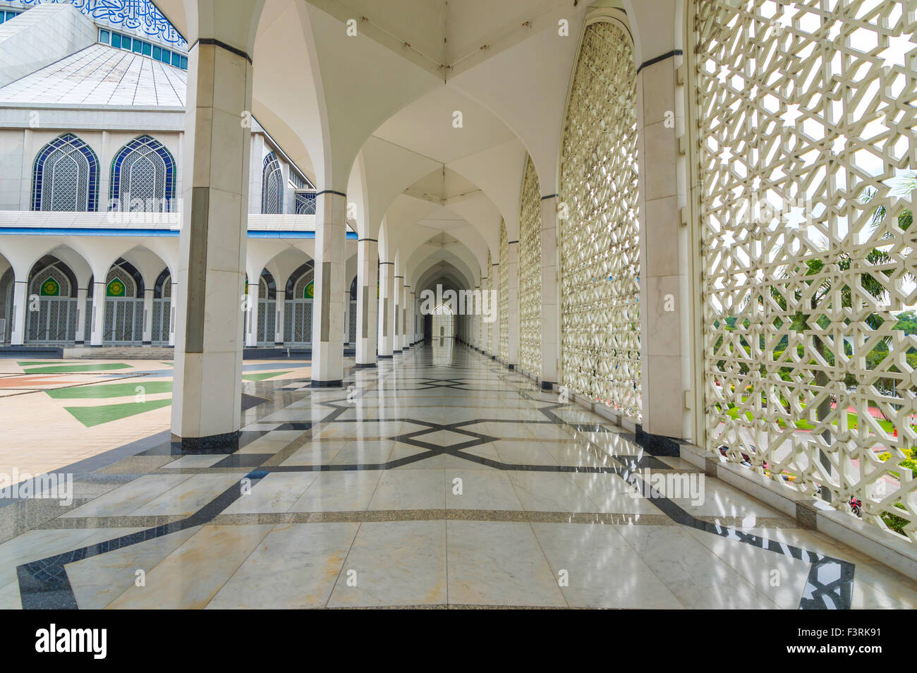 Corridor with shining floor marble Stock Photo - Alamy