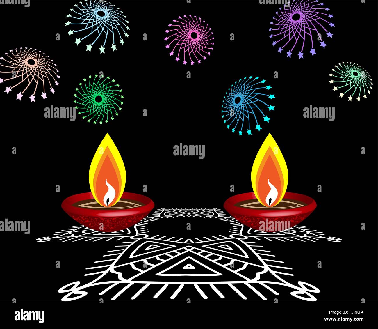 Diwali Greeting Fire Works Vector Art Stock Vector Image & Art - Alamy