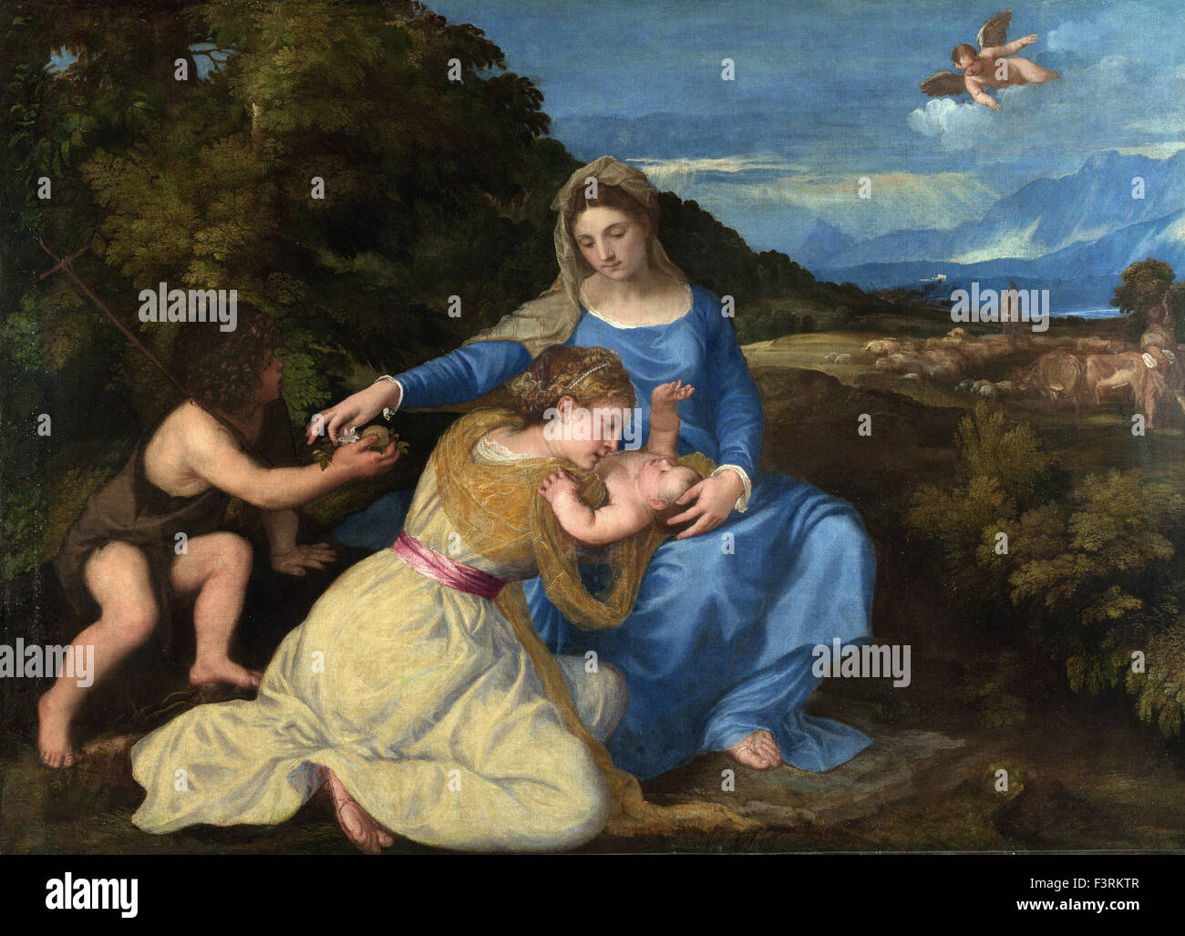 Tiziano Vecellio - Titian - The Aldobrandini Madonna Stock Photo - Alamy