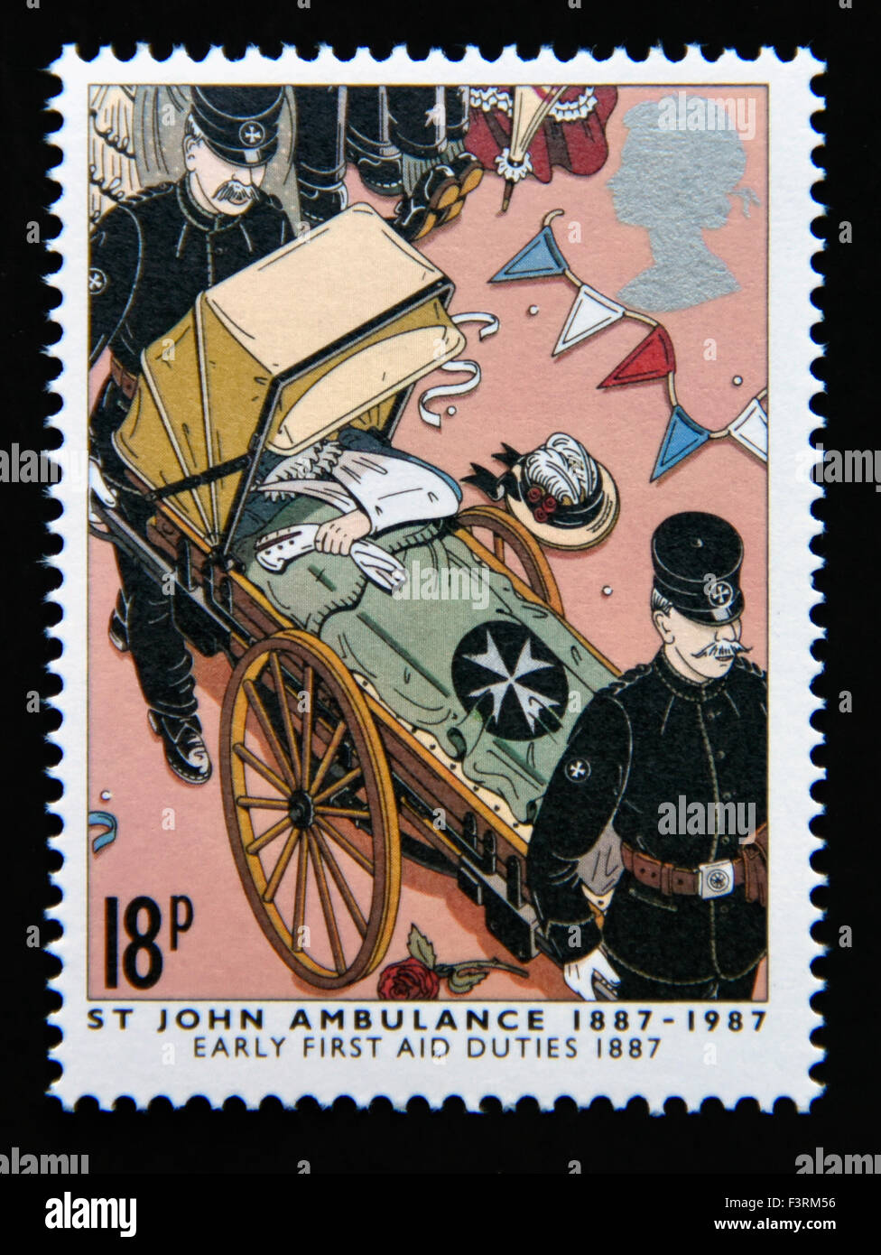 Postage stamp. Great Britain. Queen Elizabeth II. 1987. Centenary of ...